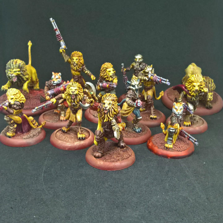 3D Printable Cat People Bundle by Cold War Miniatures