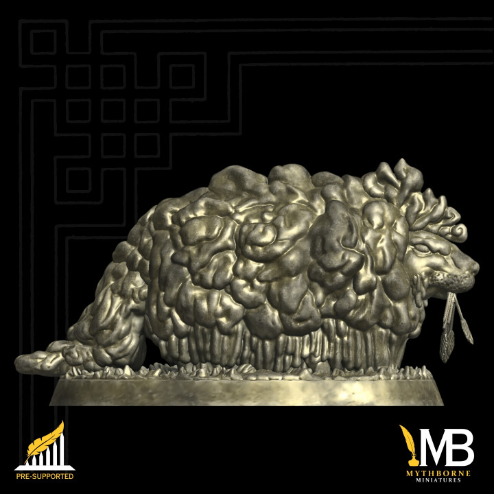 3D Printable Wooly Cloud Sheep - March 2024 Collection by Mythborne Miniatures