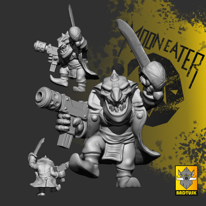 3D Printable Mooneater headboss and banner by BADTUSK GAME