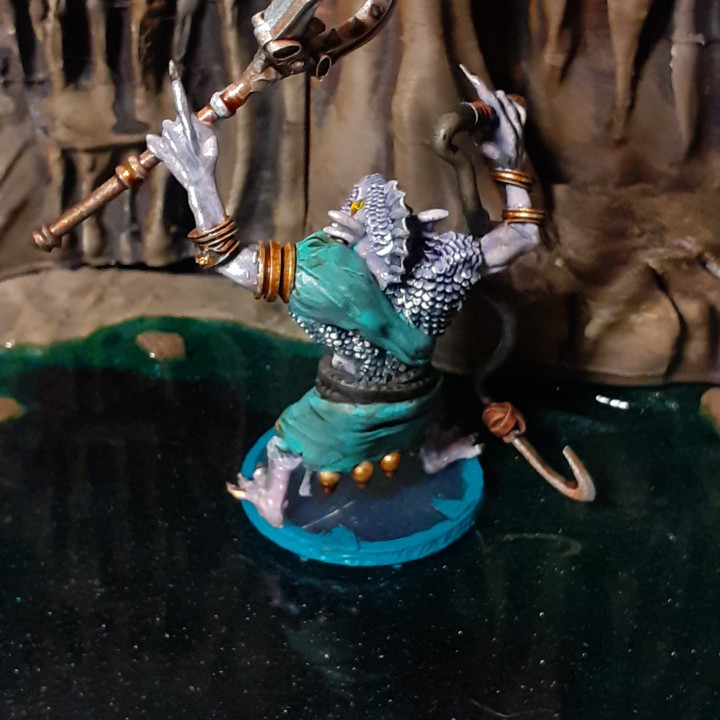 3D Printable Kuo Toa Whip 3/3 - Frenzied Fish by Black Anvil Miniatures