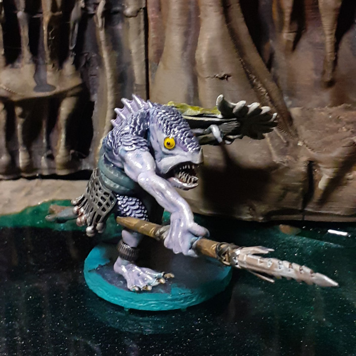 3D Printable Kuo-Toa 2/6 - Angry Fish by Black Anvil Miniatures