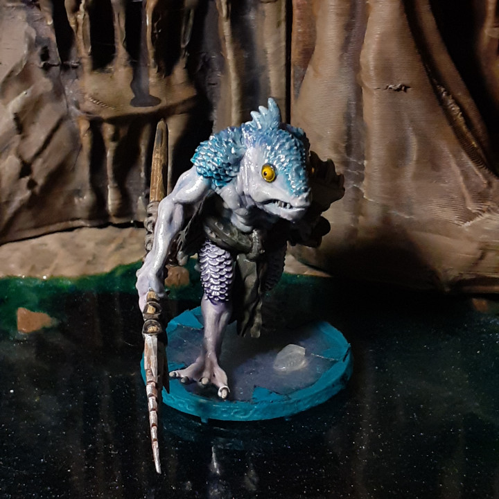 3D Printable Kuo-Toa 3/6 Casual Fish by Black Anvil Miniatures