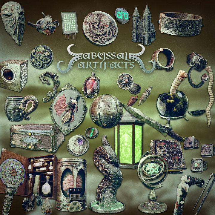 3D Printable Abyssal Artifacts - Full Collection by Props&Beyond