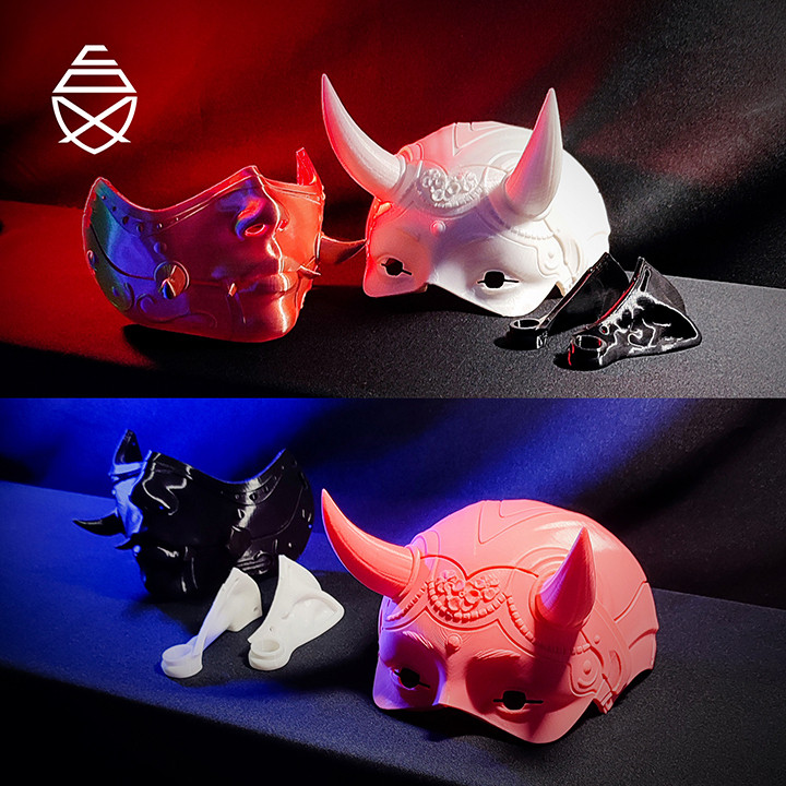 3D Printable Hannya Mask by PipeCox