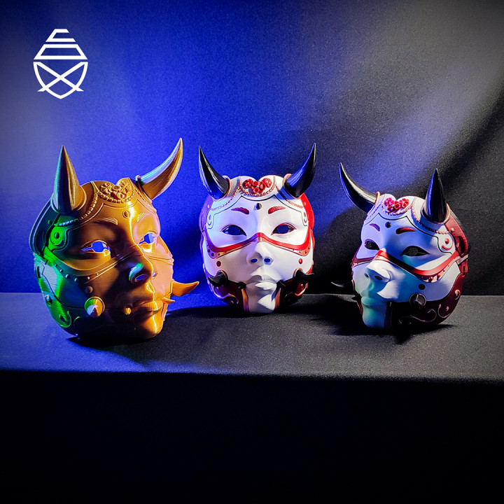 3D Printable Hannya Mask by PipeCox