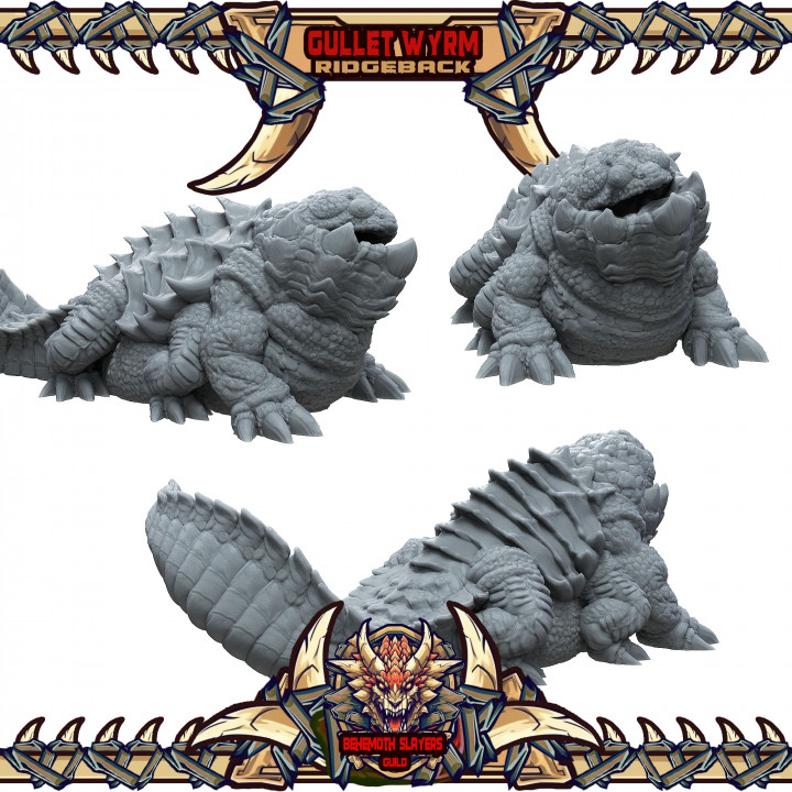 3D Printable $1 KICKSTARTER - Behemoth Slayers Guild: Gulletwyrm ...