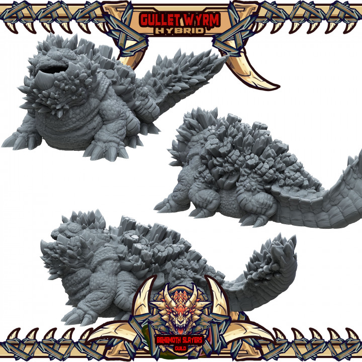 3D Printable Behemoth Slayers Guild: Gulletwyrm Hybride (Join our $1 ...