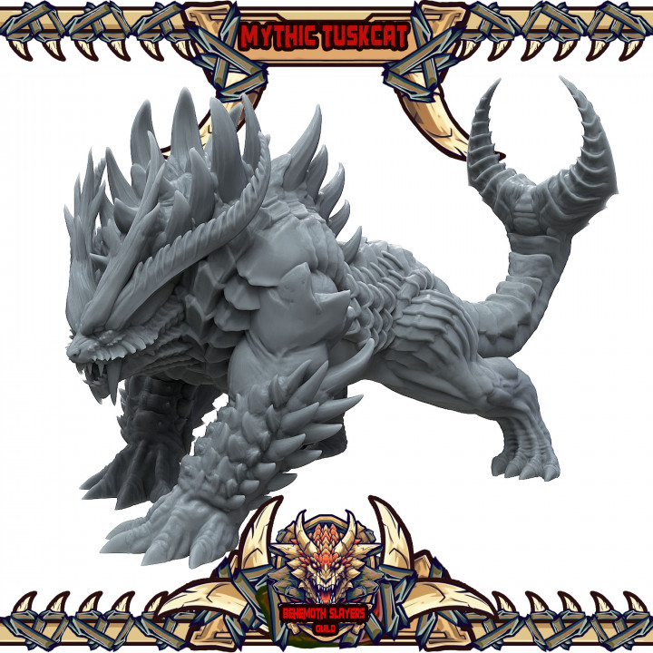 3D Printable Behemoth Slayers Guild: Mythic Tuskcat (JOIN our $1 TRIBE ...