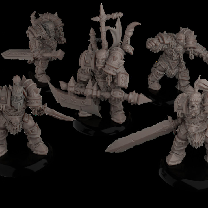 3D Printable Orc Brutes | Orcish Hordes by RavenCrowe Minis