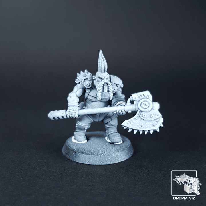3D Printable Sci-Fi Male Dwarf Slayers by DropMiniz