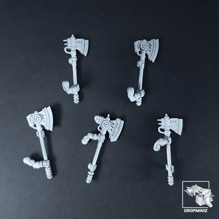 3D Printable Sci-Fi Male Dwarf Slayers by DropMiniz