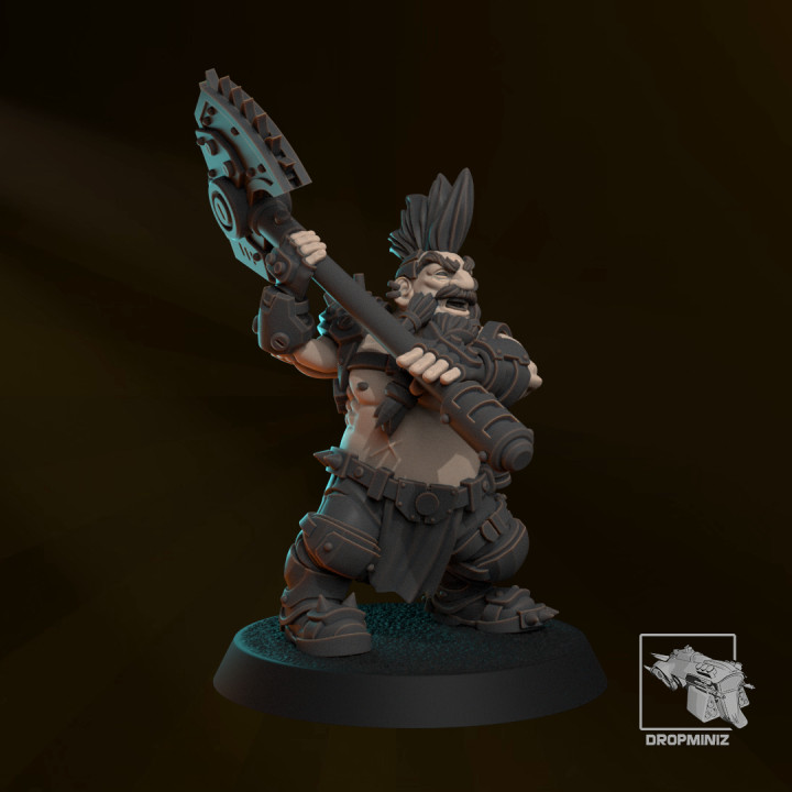 3d Printable Sci Fi Male Dwarf Slayers By Dropminiz