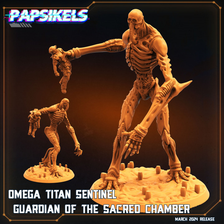 3D Printable OMEGA TITAN SENTINEL SACRED CHAMBER 2 by PAPSIKELS MINIATURES