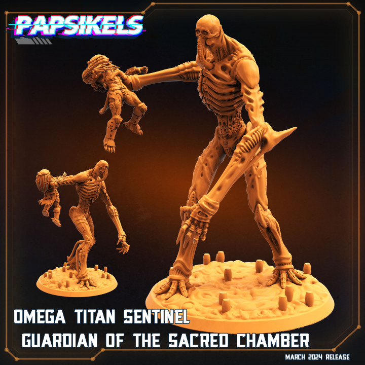3D Printable OMEGA TITAN SENTINEL SACRED CHAMBER 2 by PAPSIKELS MINIATURES