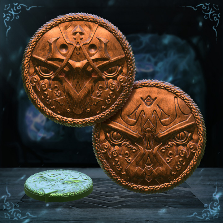 3D Printable WARLOCK - CHARACTER CLASS TOKENS by Unchained Games