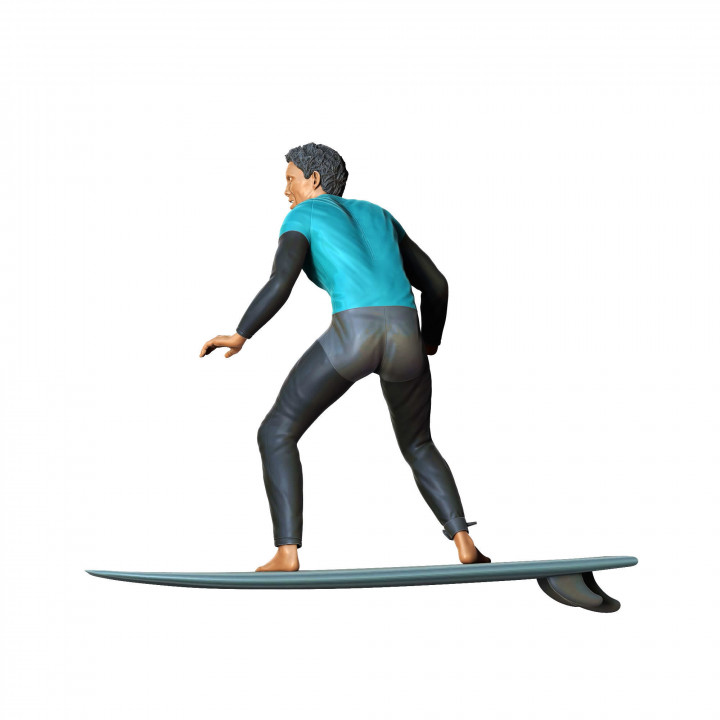 3D Printable N1 Surfer with SurfBoard 3D print model by 3DP Miniatures