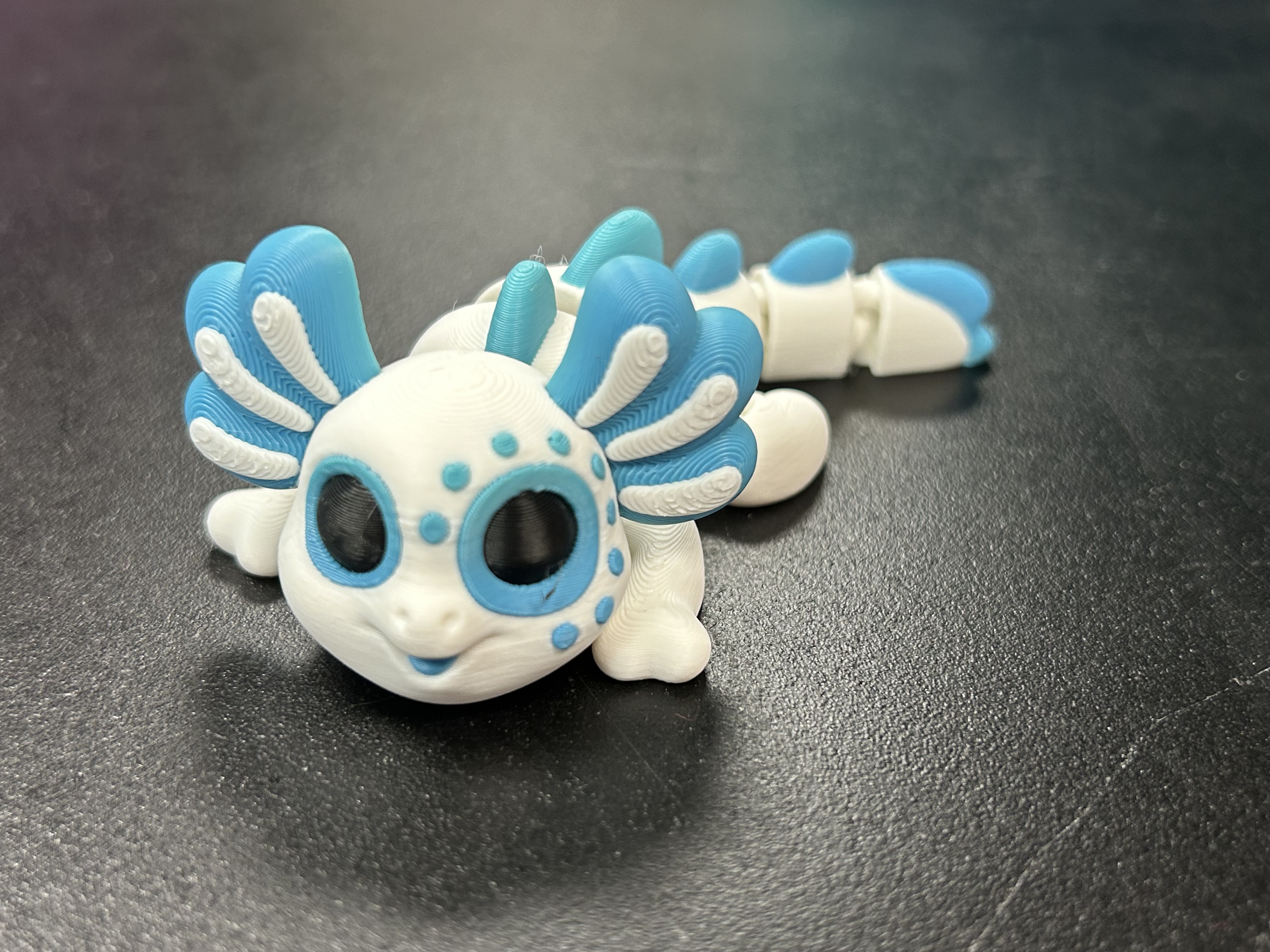 3D Printable Adorable Flexi Little Axolotl STL/3MF Multicolor ...