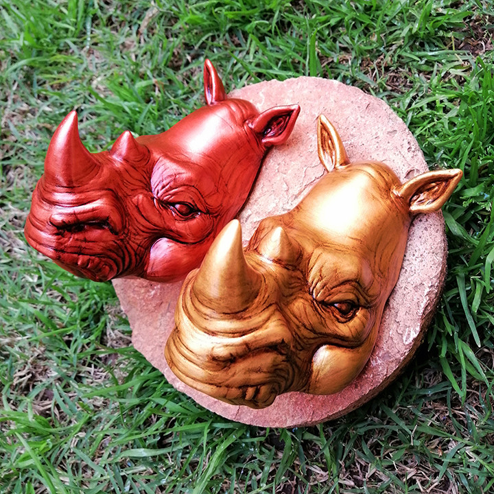 3D Printable Rhino wall hanging by PipeCox