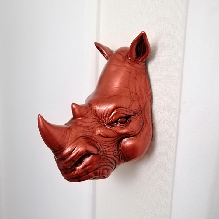 3D Printable Rhino wall hanging by PipeCox