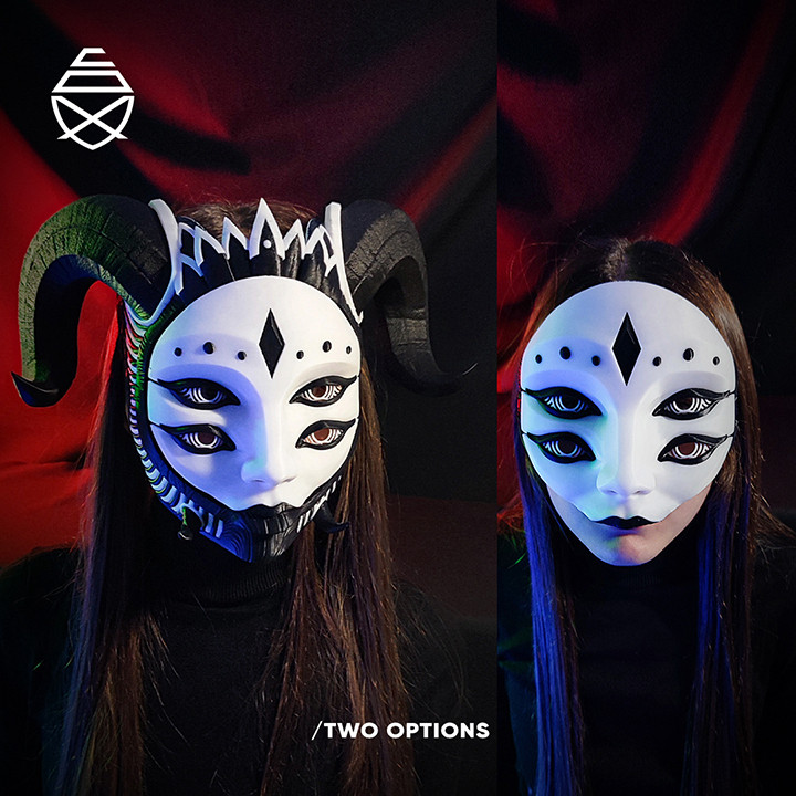 3D Printable Hellequin Mask by PipeCox