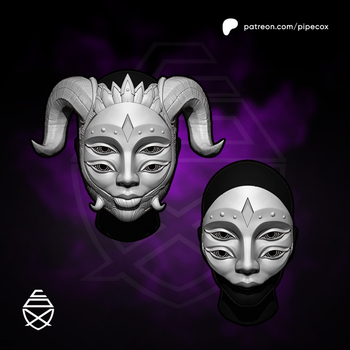 3D Printable Hellequin Mask by PipeCox