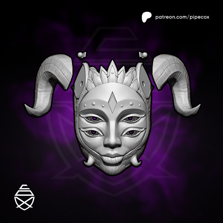 3D Printable Hellequin Mask by PipeCox