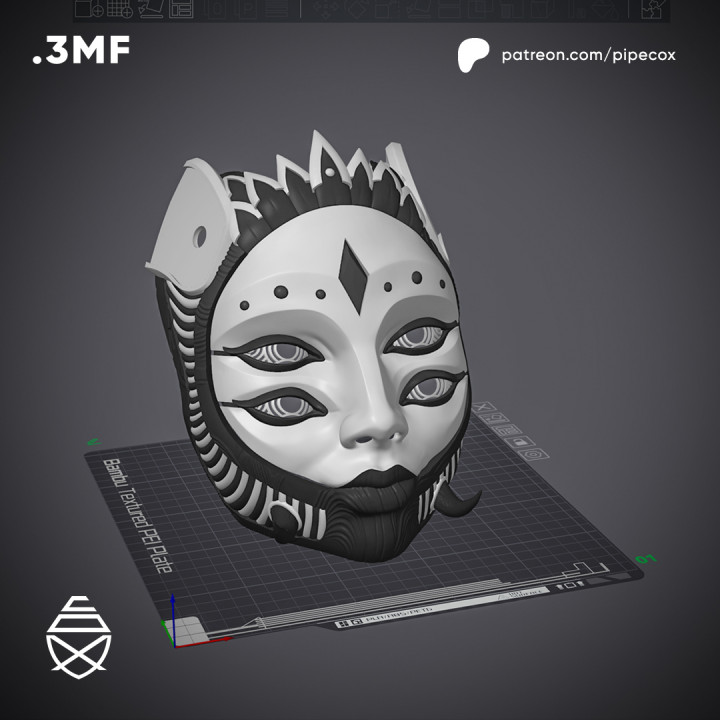 3D Printable Hellequin Mask by PipeCox