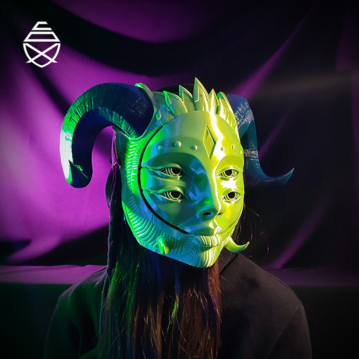 3D Printable Hellequin Mask by PipeCox