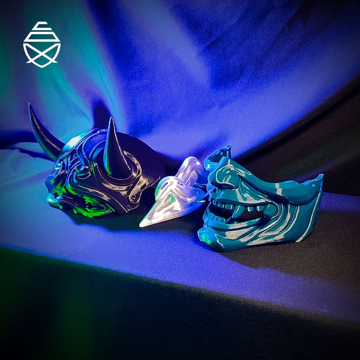 3D Printable Oni Mask by PipeCox