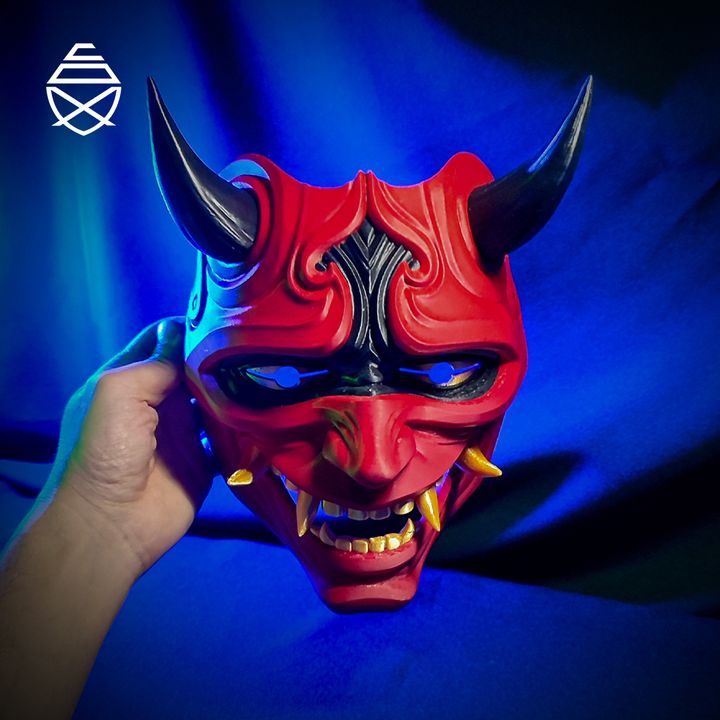 3D Printable Oni Mask by PipeCox