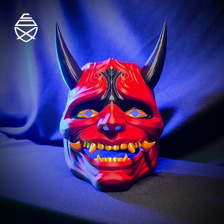 3D Printable Oni Mask by PipeCox