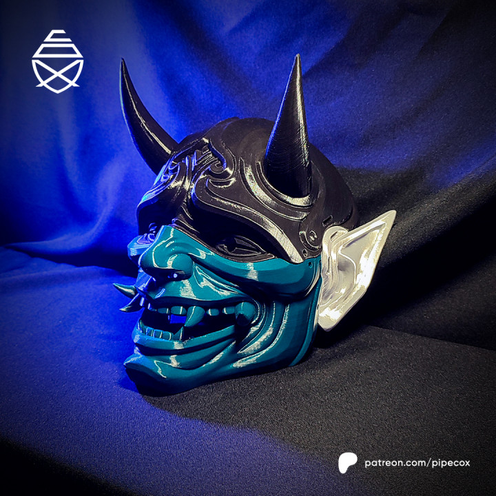 3D Printable Oni Mask by PipeCox