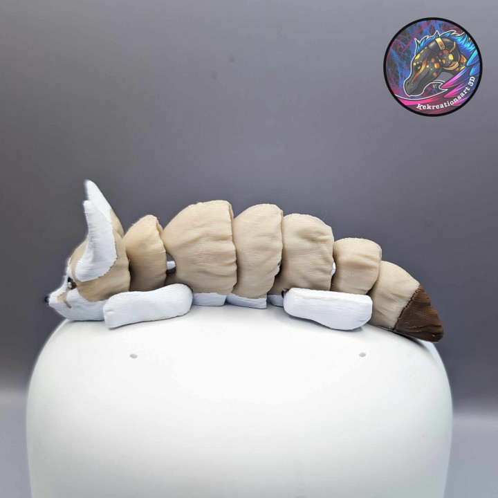 3D Printable Baby Fennec Fox Keychain by Kirsten M