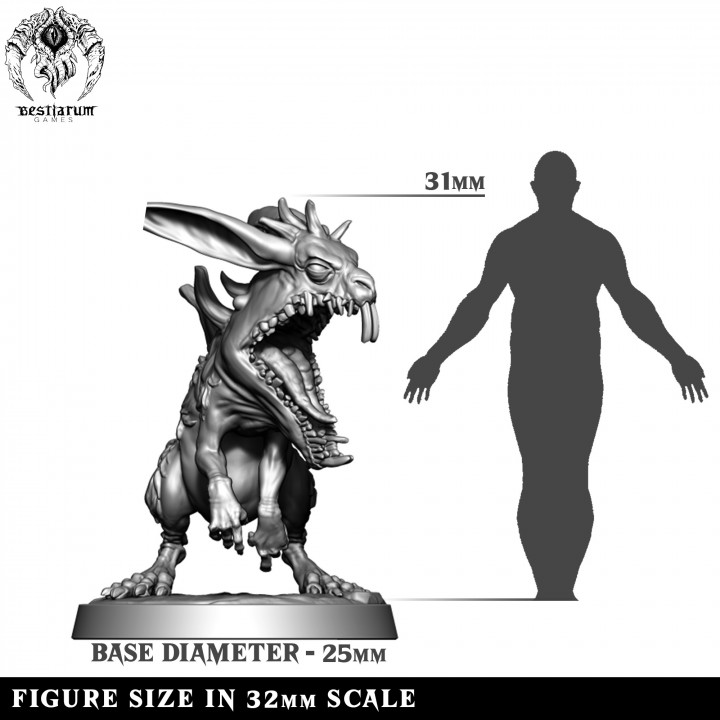 3D Printable Jackalopes x3 | Wilds | Beasts by Bestiarum Miniatures