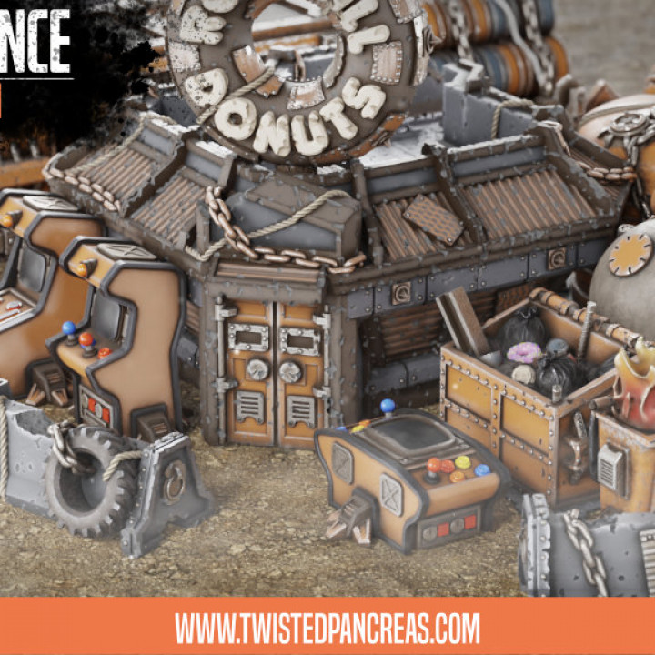 3D Printable Tyre Tower (with fire attachments) by Twistedpancreas Games