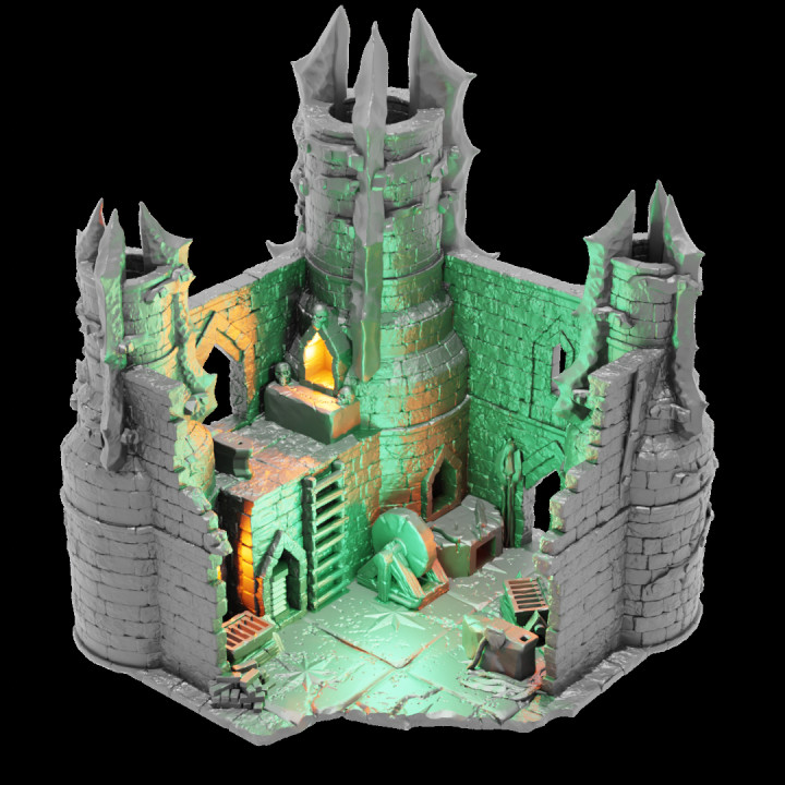 3D Printable Dark Forge ~ Kingdom of Azragor by Conquest Creations