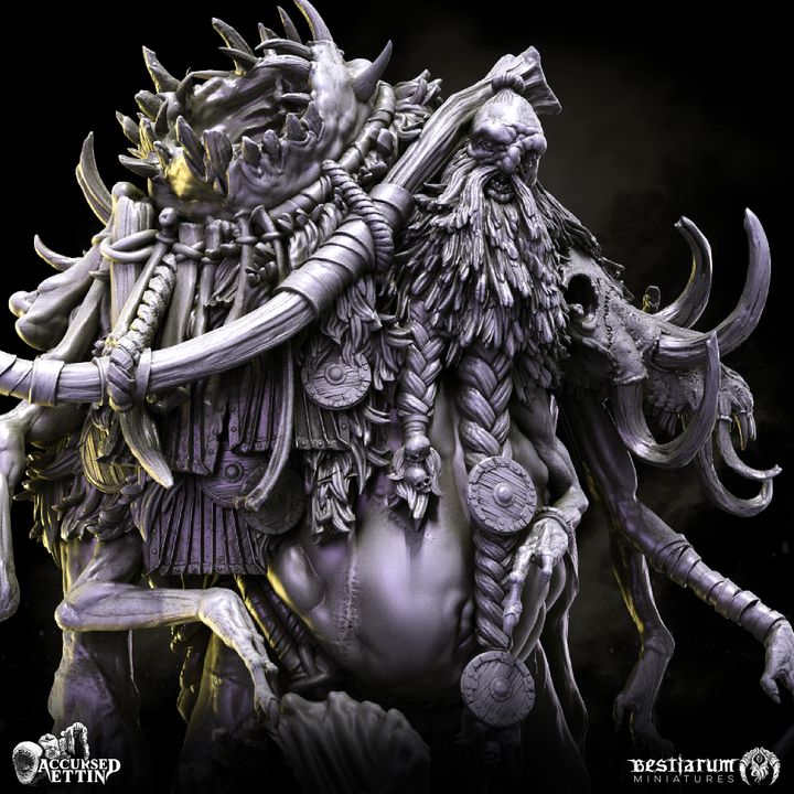 3D Printable Ettin Grandsire | Accursed Ettin | Giant by Bestiarum ...