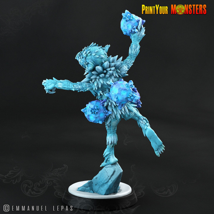 3D Printable ICE GOBLIN GRENADE ATTACK by PrintYourMonsters