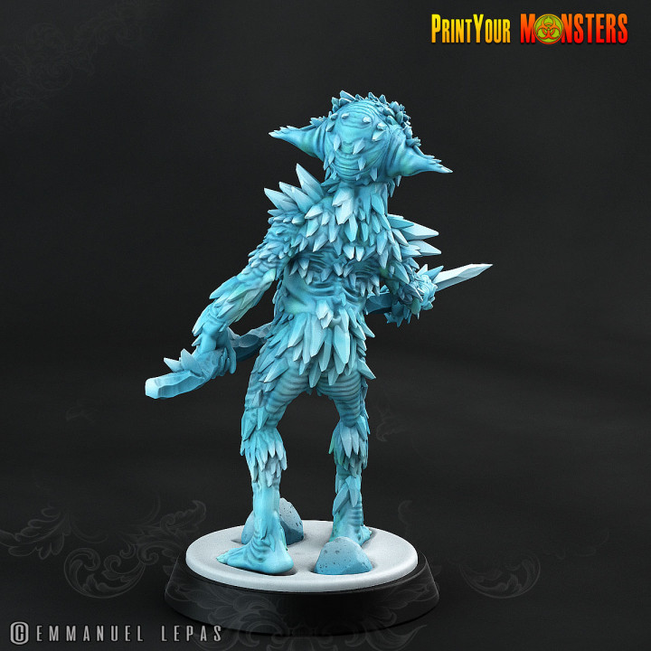 3D Printable ICE GOBLIN LANCE by PrintYourMonsters