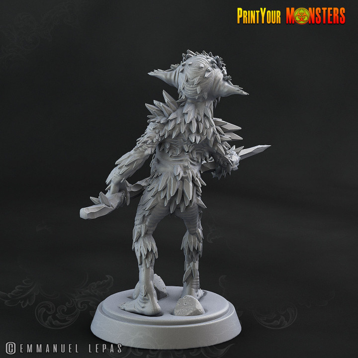 3D Printable ICE GOBLIN LANCE by PrintYourMonsters