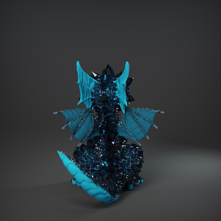 3D Printable Crystal Baby Dragon by Castro3D