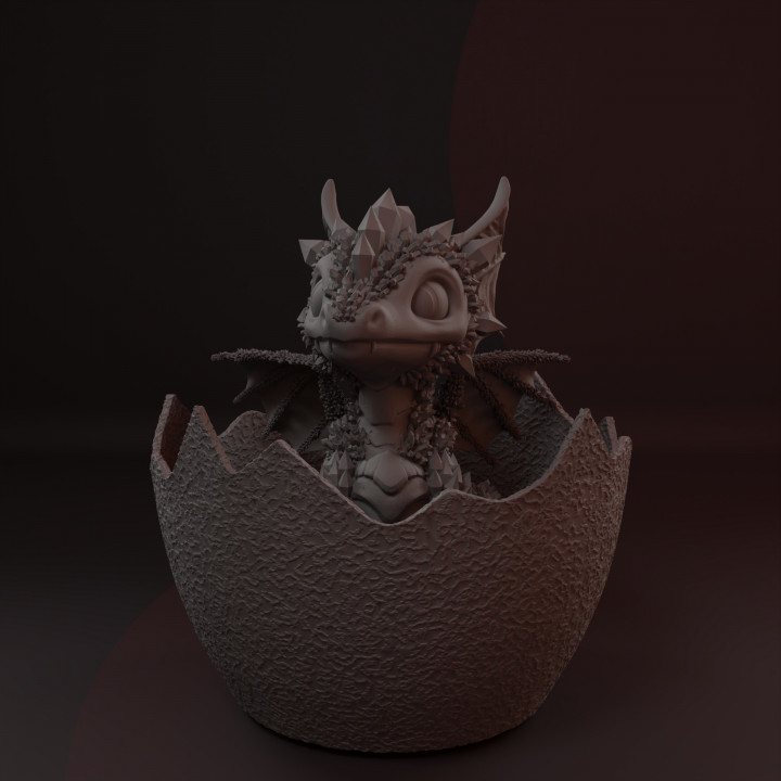 3D Printable Crystal Baby Dragon by Castro3D