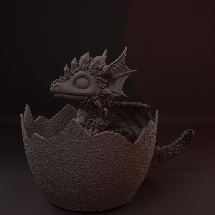 3D Printable Crystal Baby Dragon by Castro3D