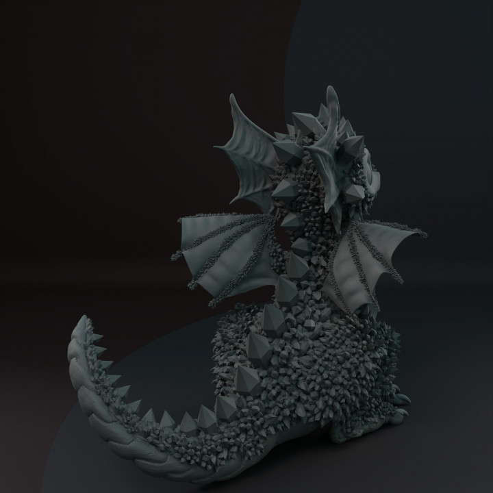 3D Printable Crystal Baby Dragon by Castro3D