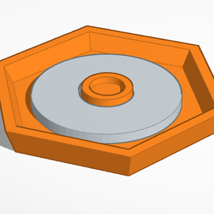 3D Printable Battletech Hex Base or Equivelant Games by Raven Miniatures