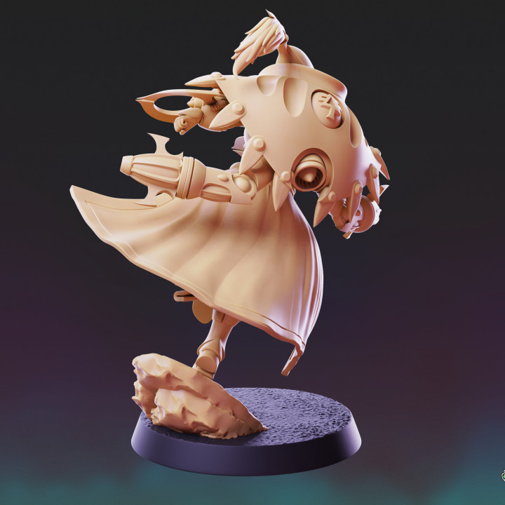 3D Printable Space Elf Void Dancer Male Leader by PSMiniatures