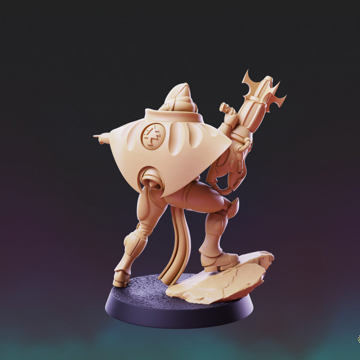 3D Printable Space Elf Void Dancer Female Pose 2 + Pinup by PSMiniatures