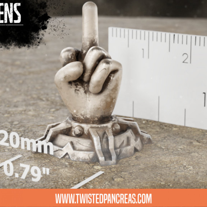 3D Printable Middle Finger Token by Twistedpancreas Games