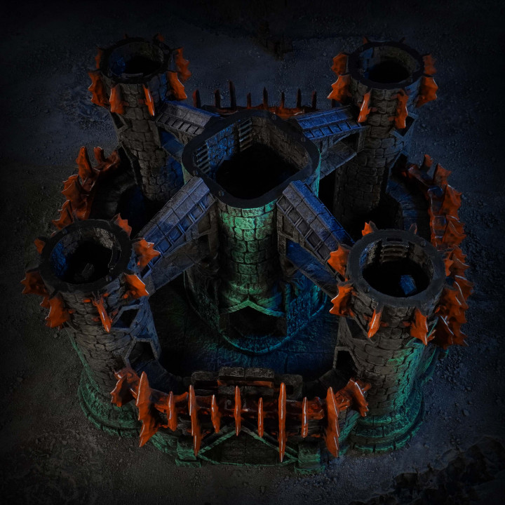 3D Printable Dark Citadel ~ Kingdom of Azragor by Conquest Creations