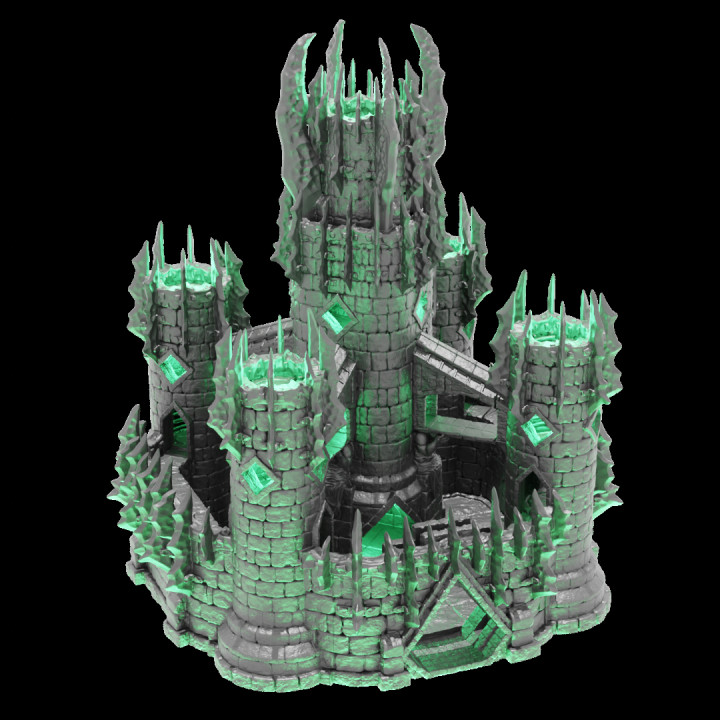 3D Printable Dark Citadel ~ Kingdom of Azragor by Conquest Creations